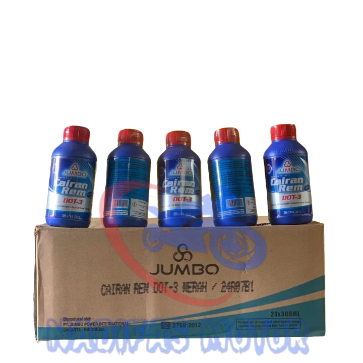 Oli Rem JUMBO 300ml 1 Dus Isi 24 Botol Original Oil Brake Fluid DOT 3 ...