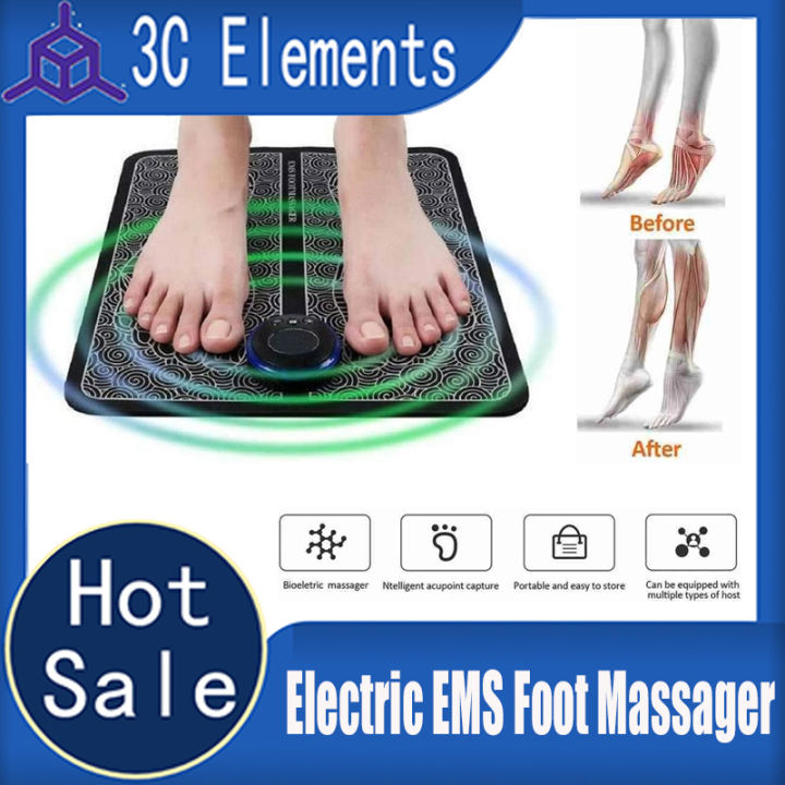 Ready Stock Rechargeable Portable Ems Electric Foot Massage Pad Feet 8321