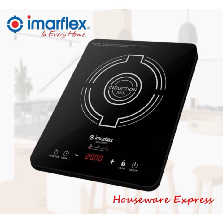 Imarflex IDX-2000S Induction Cooker Slim Type with child lock feature IDX2000S (Houseware ...
