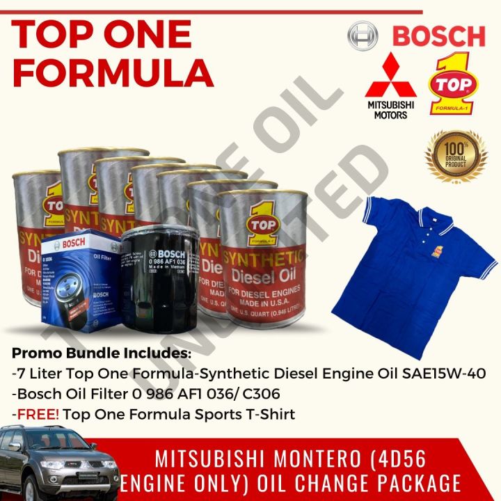 Mitsubishi Montero (4D56 Engine) Oil Change Package Top 1 and Bosch ...