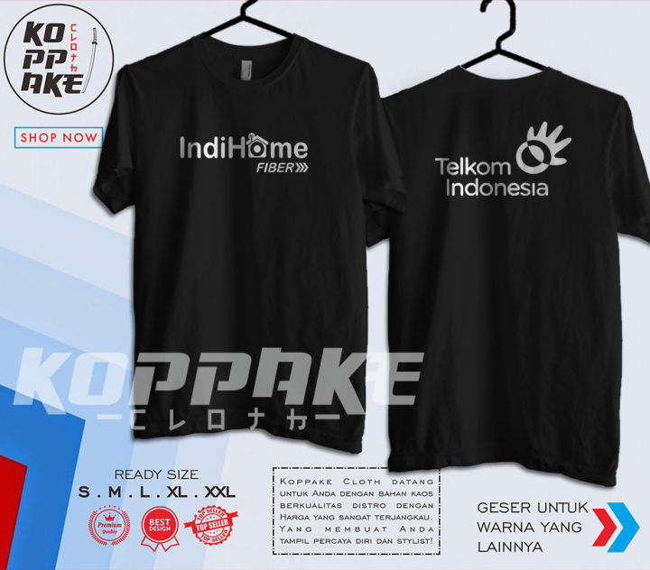Kaos Telkom Indonesia Indihome 100% Fiber Baju Perusahaan | Lazada ...