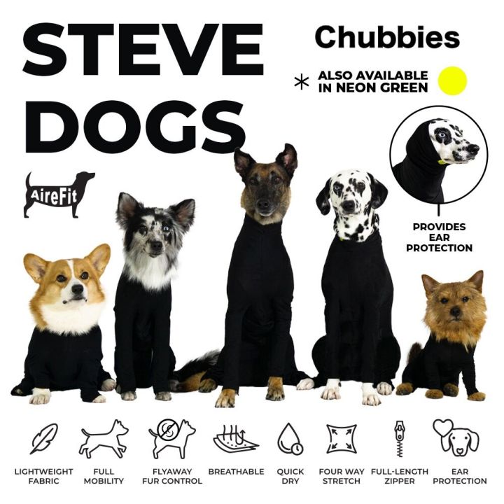 CH6 CHUBBIES Steve Dogs AIREFIT(TM) เสื้อกันขนร่วงสัตว์เลี้ยง ชุดสุนัข ...