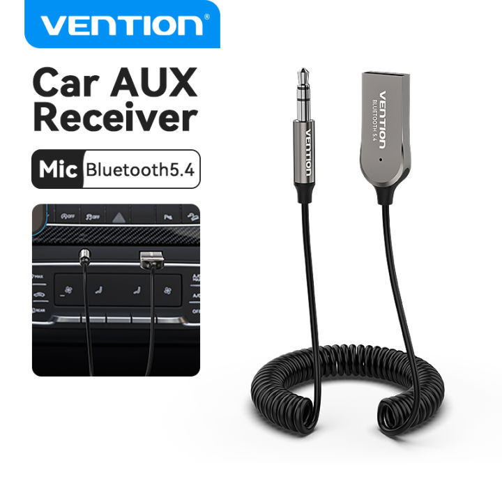 Vention Aux Bluetooth 5.4 receiver บลูทูธรถยนต์ aux to bluetooth 5.0 for car 3 5mm jack to usb ...