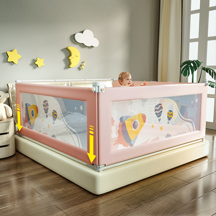 Crib fence baby fall fence big bedside fence children fall off one side ...