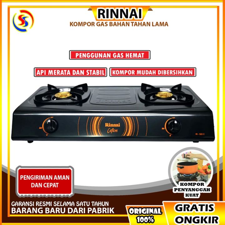 Rinnai Kompor Gas 2 Tungku 73 cm (RI522C)/ kompor Ri-301S 1 tungku ...