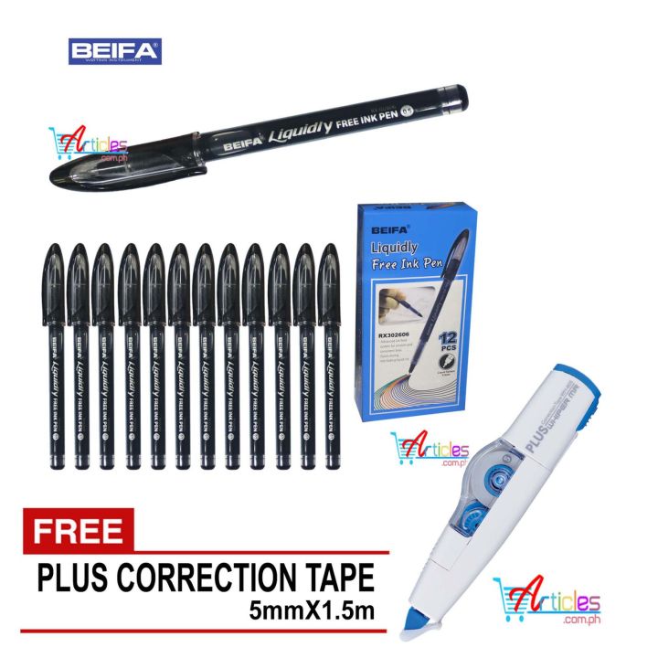 Beifa sign pen Liquidly Free Ink Pen Needle Tip 0.5mm Set of 12 pieces ...