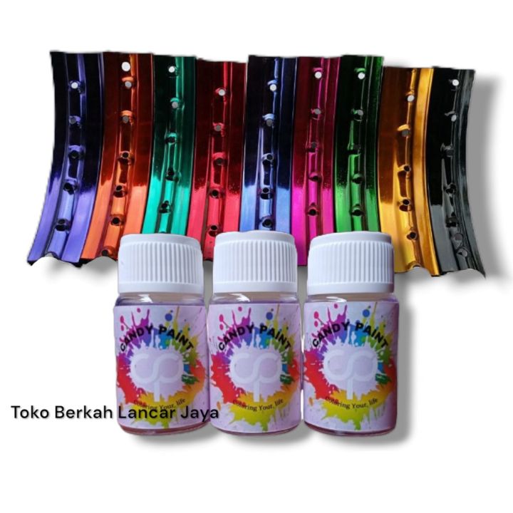 TERMURAH! Pewarna Logam Vleg Candy Chrome Candy Paint motor mobil instant permanen setiap botol ...