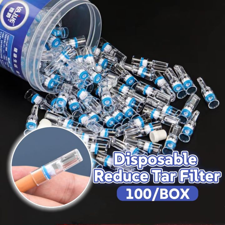 (100 PCS / BOX) Disposable Reduce Tar Filter Mouth Filter One Time ...
