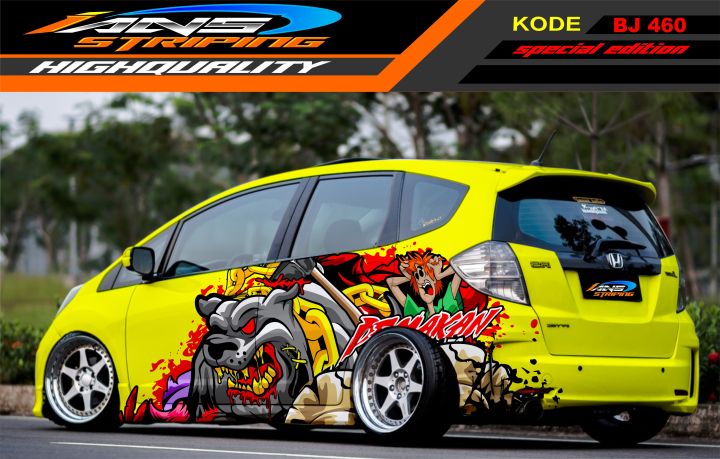 STIKER VARIASI MOBIL HONDA JAZZ / STIKER MOBIL BRIO AVANZA YARIS XENIA ...