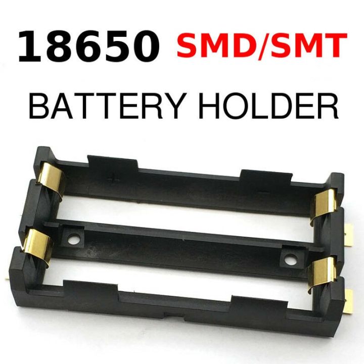 18650 gold plated Battery Holder 2 Slot Bronze Pin Storage Case Casing ...