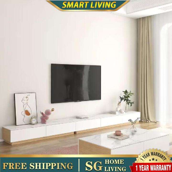 [Pre Order]TV With Coffee Table Floor Combination Cream Storage Cabinet ...