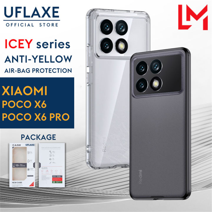 UFLAXE ICEY Shockproof Hard Case for Xiaomi POCO X6 / POCO X6 Pro Clear ...