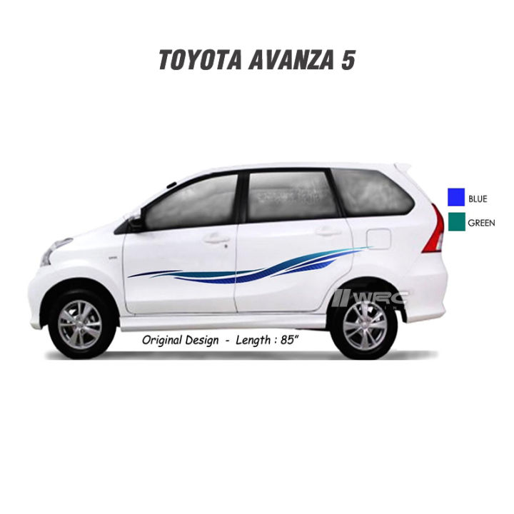Toyota Avanza (5) Body Sticker - Blue | Lazada