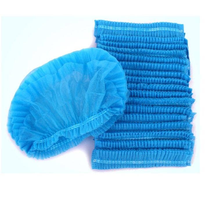 100 Pieces Disposable Hair Head Cover Cap Net Non Woven Cap Universal ...