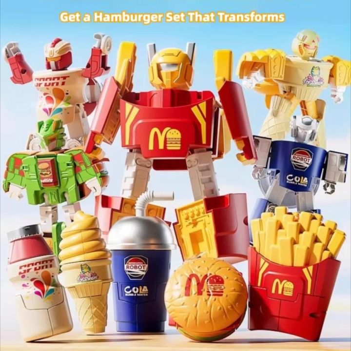 FUJIN Fries Transform Mech Model Toy 2 in 1 Simulation Ice Cream Dual ...