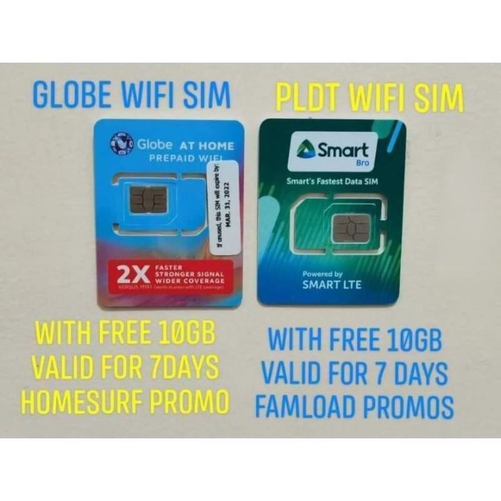 PREPAID WIFI SIM FREE 10GB FOR MODEMS /DITO /SMART/GLOBE/GOMO/PLDT SIM UNLI SMARTBRO GLOBE AT ...