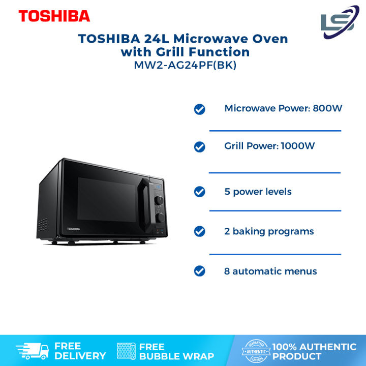 TOSHIBA 24L Microwave Oven MW2-AG24PF(BK) | Microwave & Grill Cooking ...