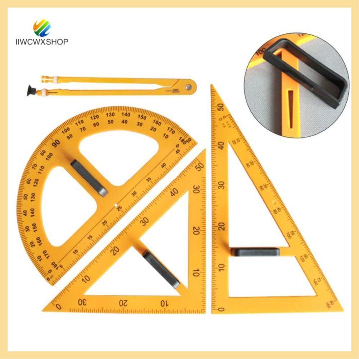 IIWCWX SHOP Large Triangular Ruler Math Geometry Multi-Size Angle ...