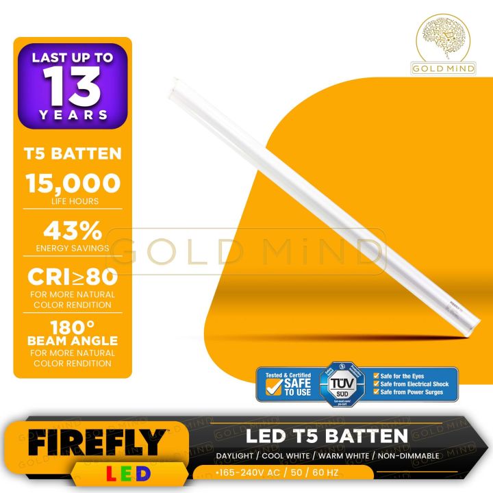 Firefly Energy-Efficient LED T5 Tube Light - Daylight/Cool/Warm White ...