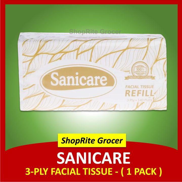 SANICARE Econo Box Premium Facial Tissue Refills - 3 ply x 140 pulls ...