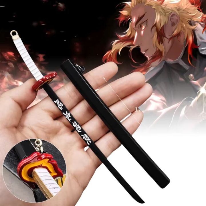 6inch 17cm Metal Demon Slayer Katana Anime Kimetsu No Yaiba Steel Small ...