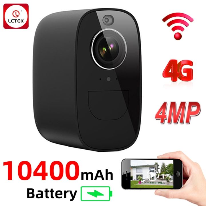 Lclctek 4mp 4g Lte Sim Wifi Battery Powered Cctv Camera Pir Detection
