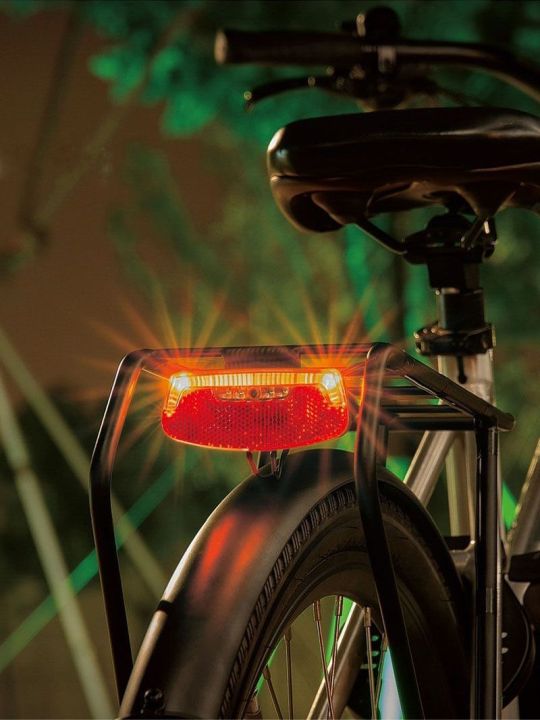 Bicycle mountain bike rear rack tail light reflector LED Warning Light ...