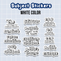 13 pcs. Aesthetic School Subjects Sticker Labels Notebook Labels ...