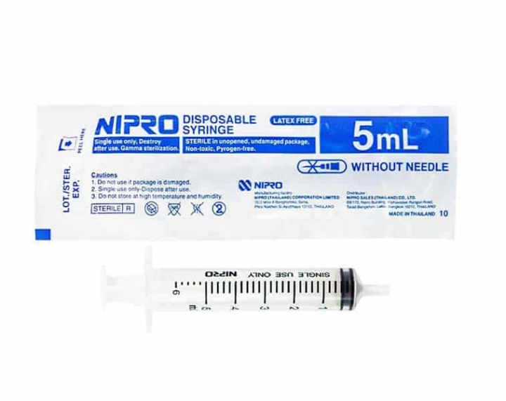 นิโปร ไซริงค์ กระบอกฉีดยา 5 มล. - Nipro Syringe 5 ml. | Lazada.co.th