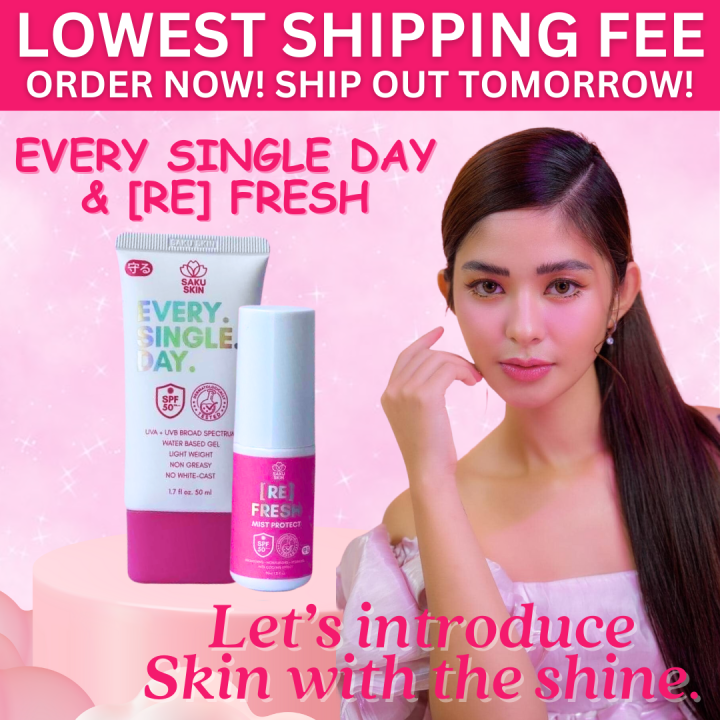 HEALTHY MAIN PH SAKU SKIN by Bloom Project | Every Single Day Sunscreen | Re Fresh Protect Mist ...