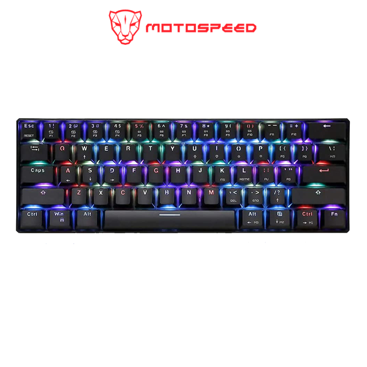 MotoSpeed CK61 RGB Gaming Keyboard | All Mechanical Switches | Full ...