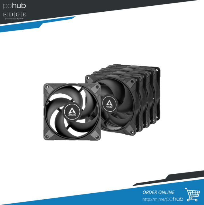 PChub | Arctic Cooling P12 MAX, black, 5 pack, 120mm, 81.04 CFM, 3000rpm, aux fan | Lazada PH