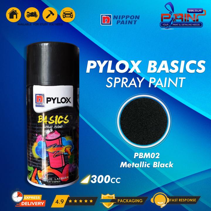Cat Semprot Nippon Paint PYLOX BASICS 300cc - PBM02 Metallic Black | Lazada Indonesia