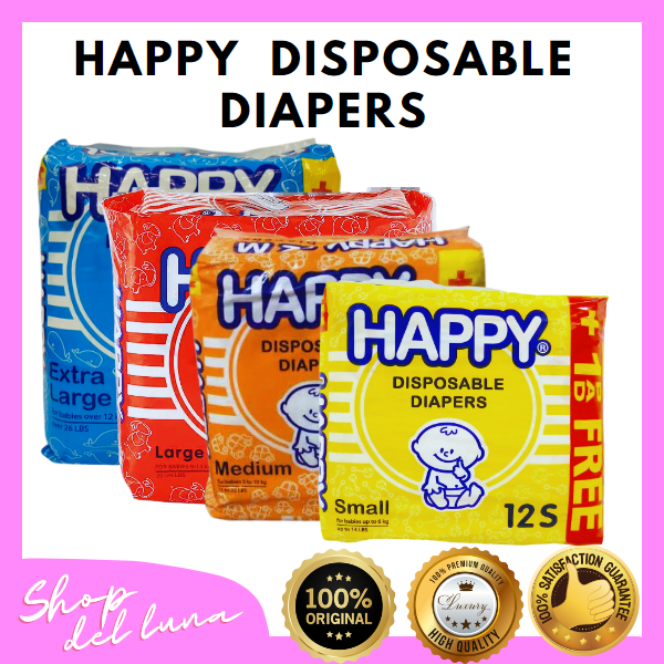 Happy baby diaper Small , Medium , Large , Extra Large 12s | Lazada PH