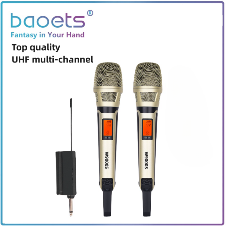 SKM9000 rechargable wireless microphone for videoke with multi-channel ...