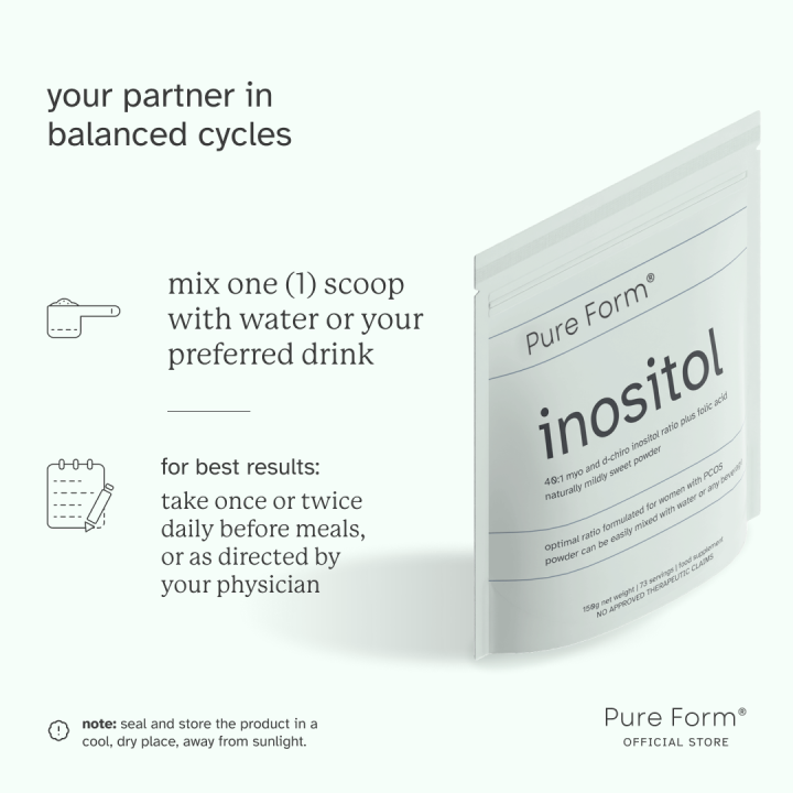 Pure Form® Inositol Powder | 40:1 Myo-Inositol and D-Chiro-Inositol w ...