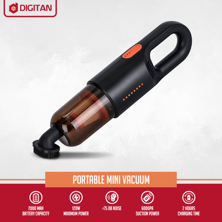 Handheld Portable Cordless Mini Vacuum Cleaner 60 Minutes Dual-Purpose ...