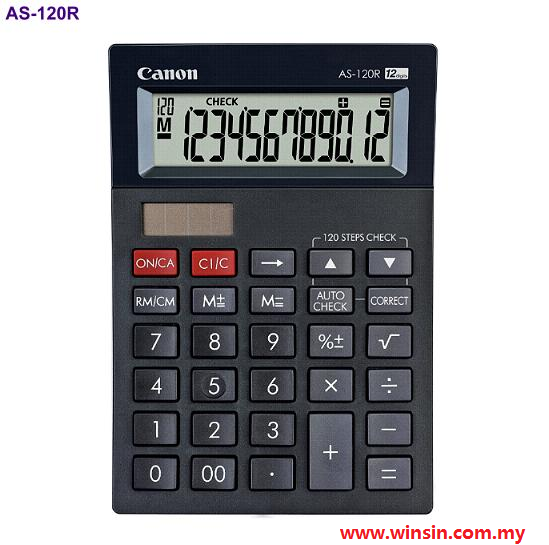 CANON DESKTOP CALCULATOR 12-digit. * AS-120R * .12-digit desktop ...