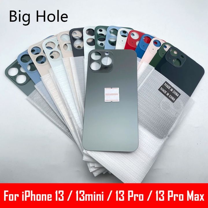 For iPhone 13 Pro Max 13 mini Back Glass Replacement Big Hole Back ...