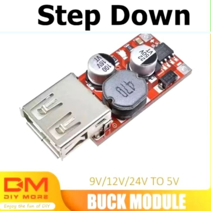 Modul Power Bank Charger Mobil Step Down 9V 12V 24V ke 5V DC-DC ...