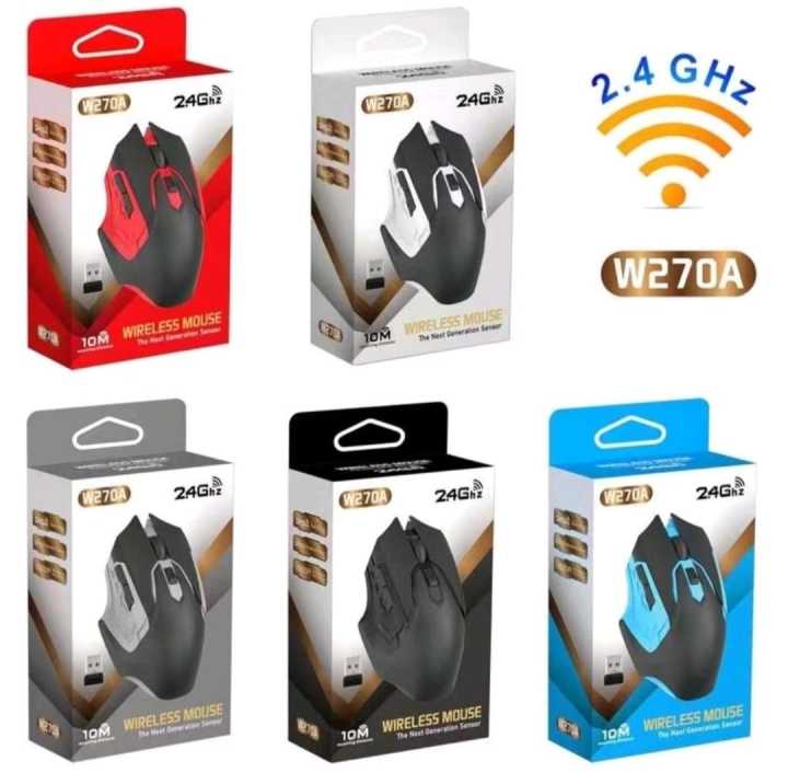 Mouse Wireless Gaming W270A 2.4G 1600 DPI NEW Optical USB Mouse Gaming ...