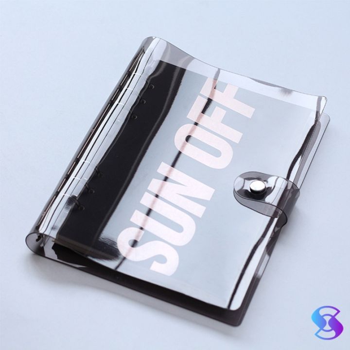 Buku Binder A5/A6- 6 Ring Transparan Binder Cover Notebook Binder ...