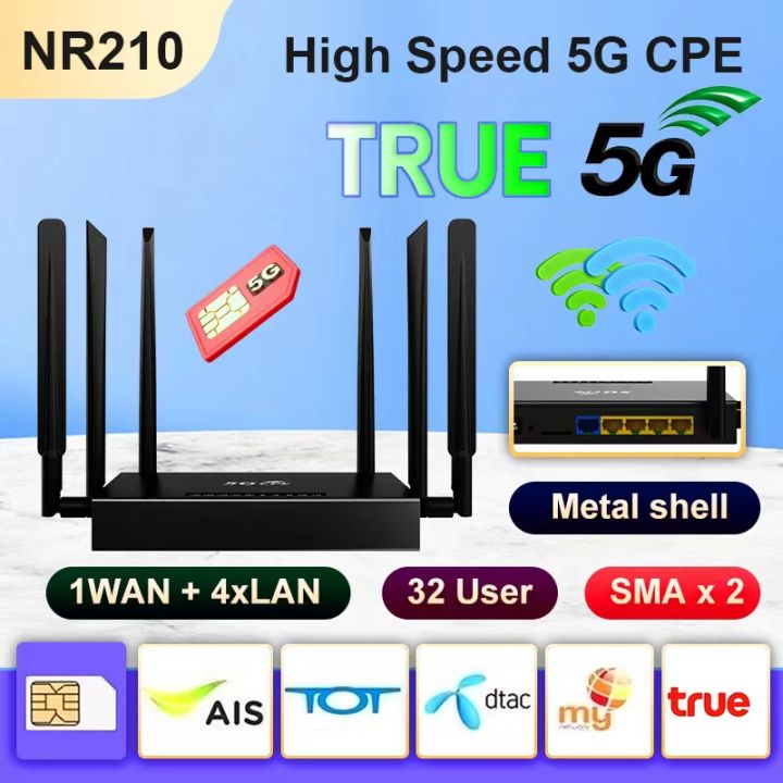 5G Router ไวไฟ5G 6เสาแบบใส่ซิม 5G รองรับซิมทุกค่ายในไทย ใช้ง่ายแค่ ใส่ ...