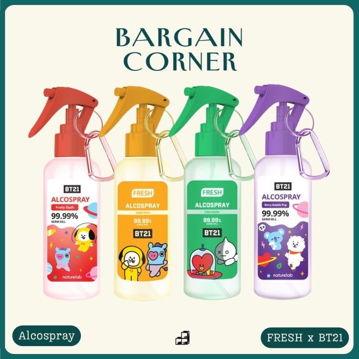 FRESH x BT21 x NATURELAB Anti-Bacterial Alcospray [VARIANTS] | Lazada PH