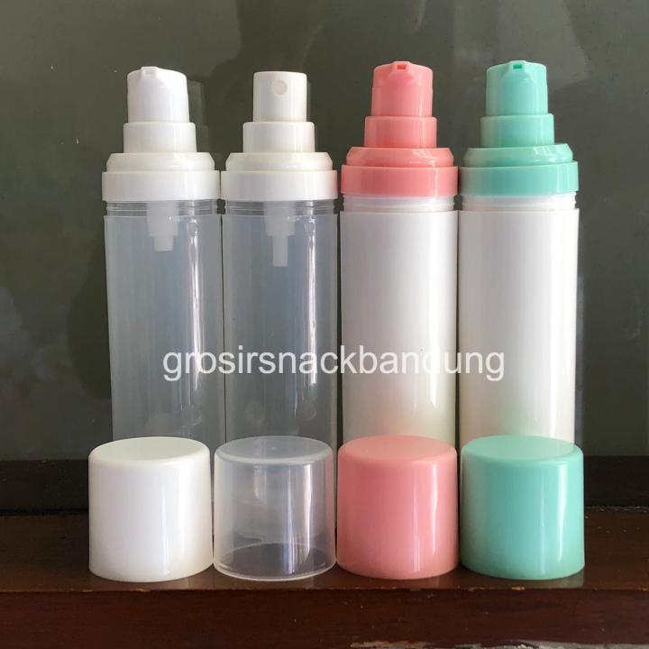 [10 PCS] Botol Airless Spray 50ml Botol Serum Airless Pump Kosmetik ...