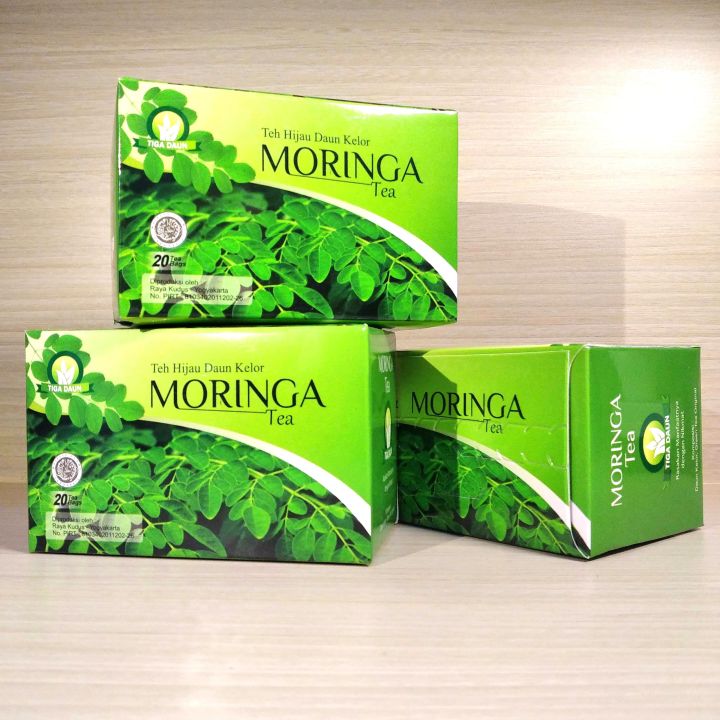 teh celup daun kelor cap tiga daun | Lazada Indonesia