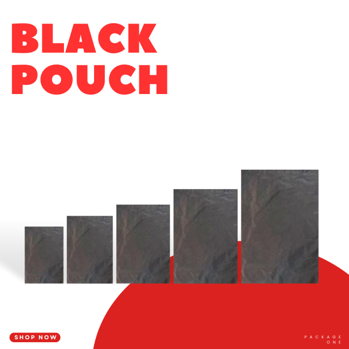 PLAIN BLACK POUCH SET OF 100 | XTRA SMALL | SMALL | MEDIUM | LARGE ...