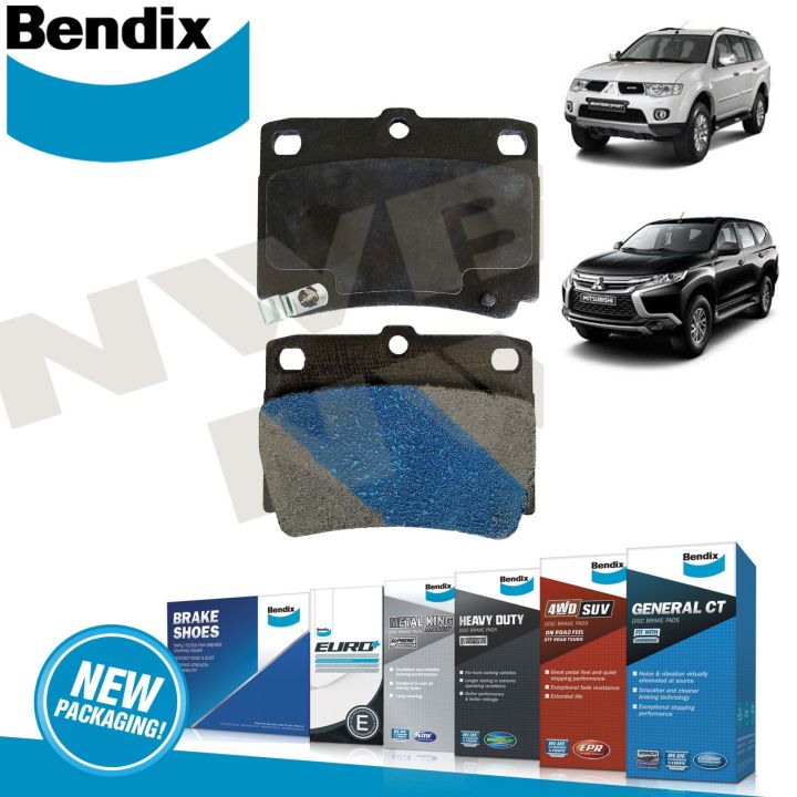 Bendix Brake Pads Rear Set HD for Mitsubishi Montero USA Model 2005-2007 and Montero Sport 2012 ...
