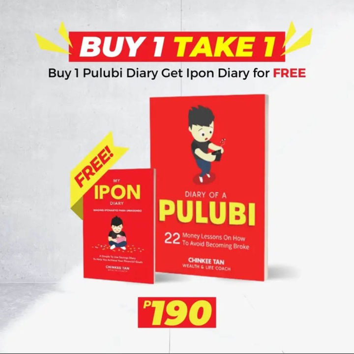 BUY 1 TAKE 1 Diary of a Pulubi with FREE My Ipon Diary Book by Chinkee ...