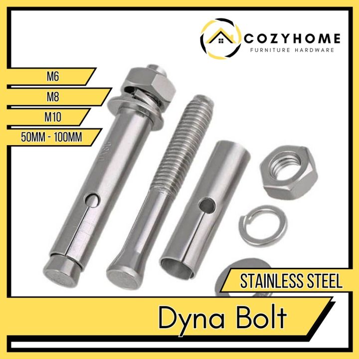 CHFH Stainless Steel Dyna Bolt Expansion Bolt Sleeve Anchor Bolt 50mm ...